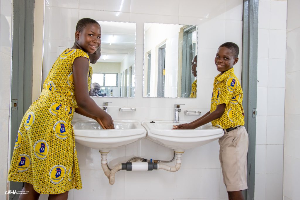 Over 1800 students of the Kpone Methodist A and B school are benefitting from two the newly ...